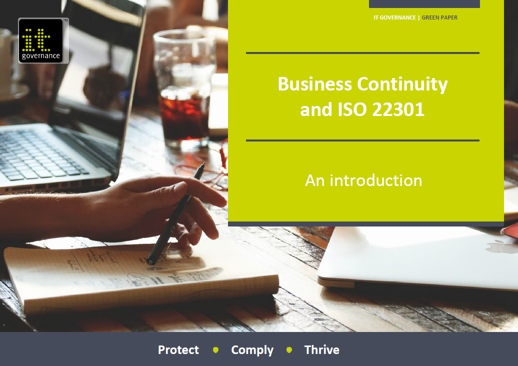 ISO 22301, the international business continuity standard